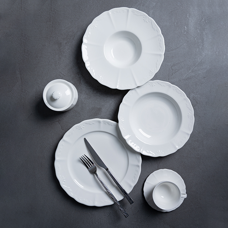 Vintage Floral Dinner Plates | White Porcelain | Fine Dining ...