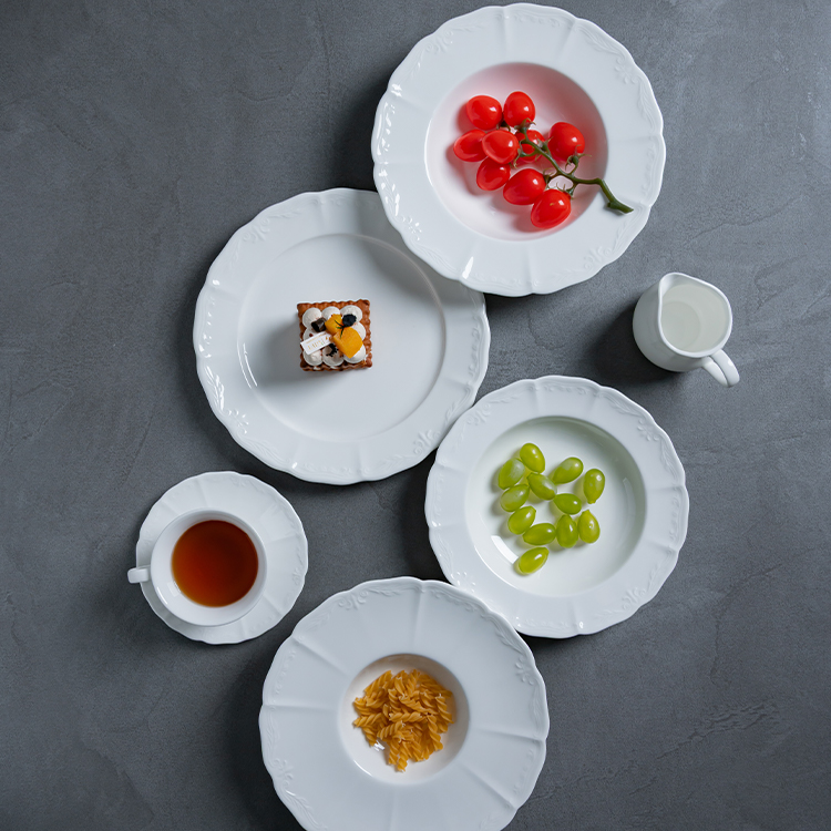 Vintage Floral Dinner Plates | White Porcelain | Fine Dining ...