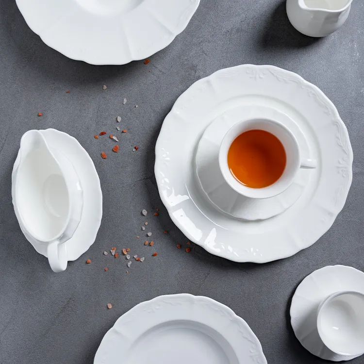 Fine Porcelain Flower Shaped Plate Sets - Royalware China