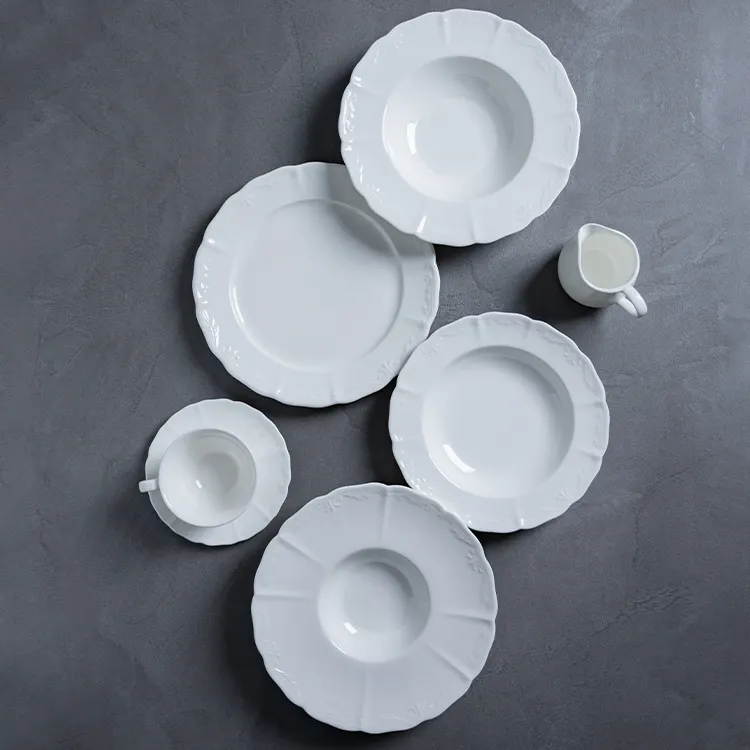 Fine Porcelain Flower Shaped Plate Sets - Royalware China
