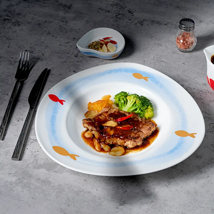 Fine Porcelain Pasta Plate White Color - Royalware China