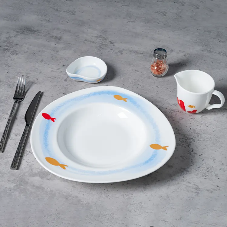 Fine Porcelain Pasta Plate White Color - Royalware China