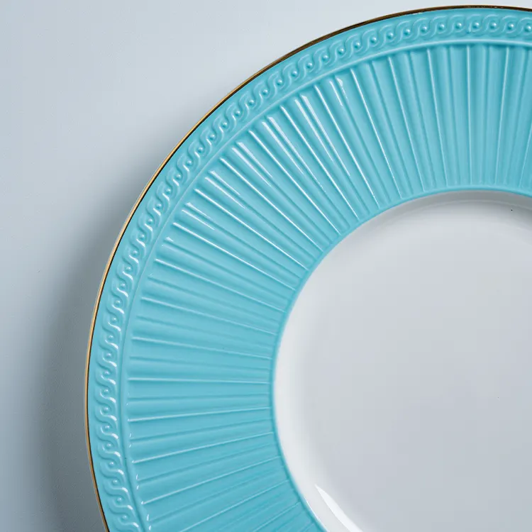 Light Blue Dinner Plate Bone China - Royalware China