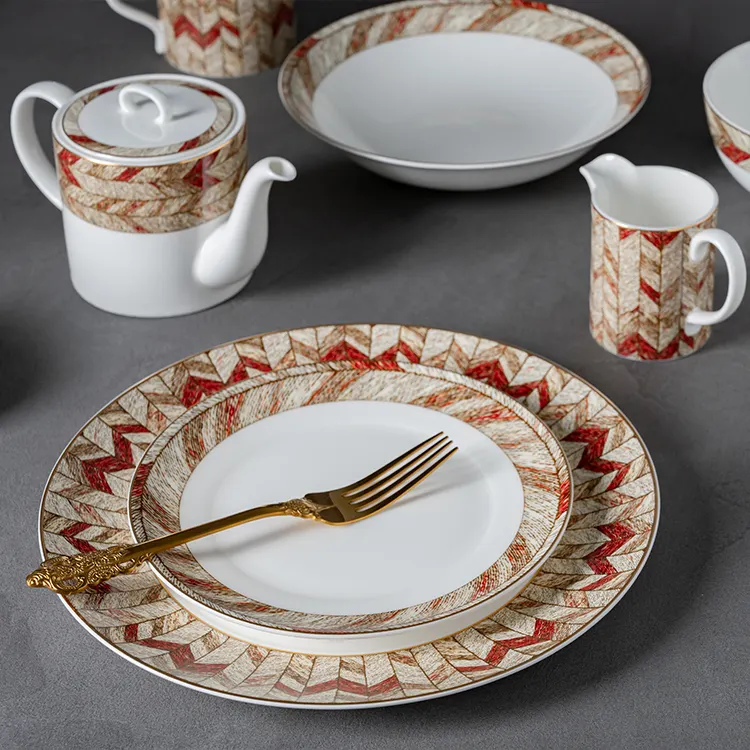 Retro Bone China Dinner Plate & Tableware - Royalware China