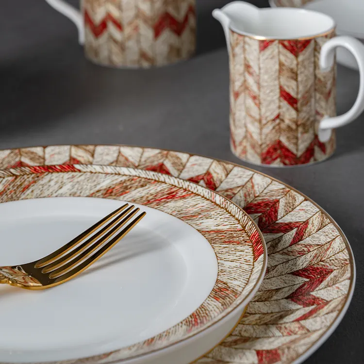 Retro Bone China Dinner Plate & Tableware - Royalware China